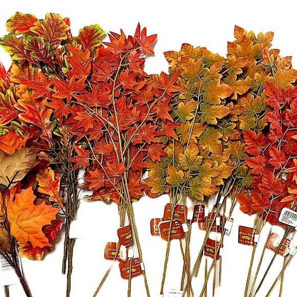 Accents | Autumn Leaf Sprays Assorted Colors Nwt Lot Of 22 | Poshmark